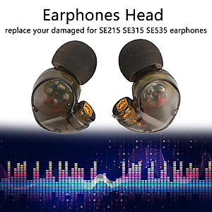 Earphone Head Replacement for SE215 SE315 SE535, Pluggable Detachable HiFi Earpiece Head,Sports Earphone Earbud Head, for Interface Cable(Black)