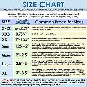 PawFlex Medimitt Paw Bandages for Dogs, Cats and Pets Medical Booties, First aid for Paws Non Slip, Non Adhesive, Breathable,Disposable, Washable, 12 Pack (Large)