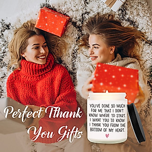 BAUBLEDAZZ Thank You Gifts for Women, Thank You Candle- Handmade Lavender Natural Soy Wax Candle (7oz)- Hostess Gifts, Appreciation Gifts, Thank You Gifts for Friends, Coworker, Men