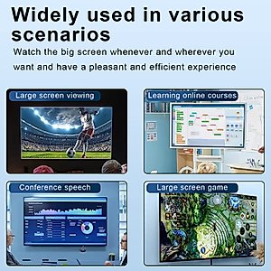 CatXQ 2.4G WiFi 4K Wireless HDMI Display Dongle | Horizontal & Vertical Screen Switching Compatible with iOS Android Windows for Mac TV Netebook Projector Monitor,Support Miracast,DLNA,Airplay