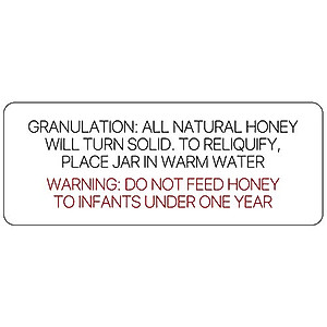 Honey Raw Organic Pure Rectangle Personalized Farm Home Made Product Kitchen Name Mason Jar Labels (Honey Warning Labels)