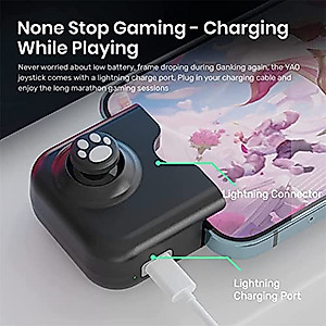 Pubg Mobile Phone Game Controller, Compatible for iPad iPhone Joystick Gamepad, Phone Grip Rocker Handle Tablet Controller (For iOS Black)