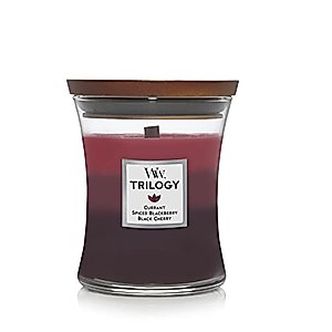 WoodWick Medium Hourglass Candle, Sun Ripened Burrs - Premium Soy Blend Wax, Pluswick Innovation Wood Wick, Made in USA
