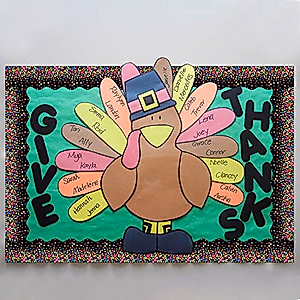 64 Feet Confetti Bulletin Board Borders for Classroom Decoration Scalloped