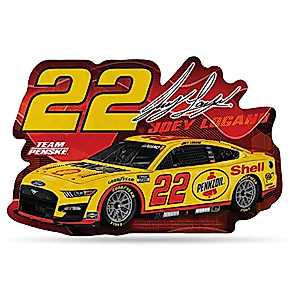 Rico Industries NASCAR Joey Logano #22 Shape Cut Pennant - Home and Living Room Décor - Soft Felt EZ to Hang, 18x0.10x18
