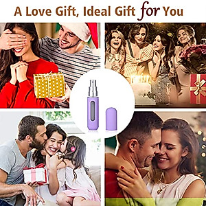 KAYZON Portable Mini Refillable Perfume Atomizer - Travel Size Spray Bottles for Women - Underfill Scent Pump Case Travel Fragrance Empty Container Bottom Refill Perfume Bottle for Traveling 5ml