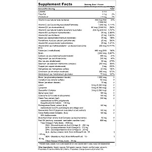ANDREW LESSMAN Multivitamin - Women's Elite-100 with Maximum Essential Omega-3 500 mg 60 Packets – 40+ Potent Nutrients, Essential Vitamins, Minerals, Phytonutrients and Carotenoids. No Additives