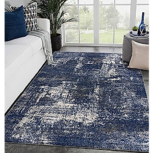 LUXE WEAVERS Tower Hill Abstract Blue 5x7 Area Rug