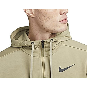 Nike Men Dri-FIT Full-Zip Training Hoodie (as1, alpha, l, regular, regular, Neutral Olive/Black)