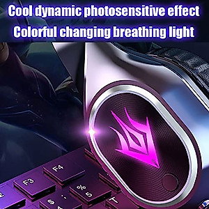 T2 Game Music Head-Mounted Bluetooth Headphone, Bluetooth 5.2 Can Support TF-Card Mode Dual Mode Luminous Headphone,9D Surround HiFi Stereo Sound, for Sports, Driving,Fitness,for iOS Android (Black)