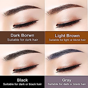 Waterproof Eyebrows Pencil Microblading Eyebrow Pen Supplies Pull Cord Peel-off Brow Pencil Create Long-Lasting Clear Wild Eyebrows (5 Dark Brown)