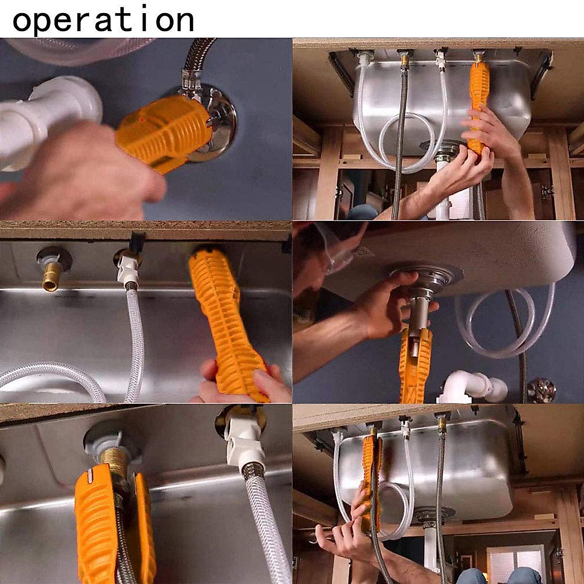 IRmm (8-in-1 Faucet and Sink Installer, Multi-purpose Wrench Plumbing Tool for Toilet Bowl/Sink/Bathroom/Kitchen Plumbing and More