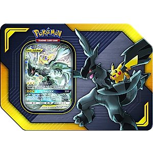 Pokemon Tag Team Tin Pikachu & Zekrom- TCG: Sun & Moon- Contains 4 Booster Packs & Featuring 1 Special Art Pikachu & Zekrom-GX Foil Card