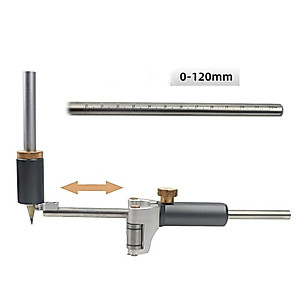 Szliyands Woodworking Linear Arc Dual-purpose Scriber Ruler Parallel Line Drawing Tool Measuring Gauge DIY Multifunctional Woodworking Scribe Tools