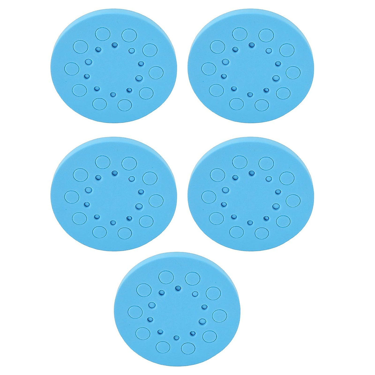 HAOHIZE Round Foam Test Tube Rack,5pcs Round Foam Test Tube Rack Easy Removal Reusable Floating Centrifuge Tube Holder for 0.2ml 0.5ml 1.5ml 2ml Test Tubes (Blue 20 Holes)