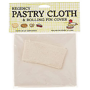 2 X Regency Pastry Cloth and Rolling Pin Cover Set
