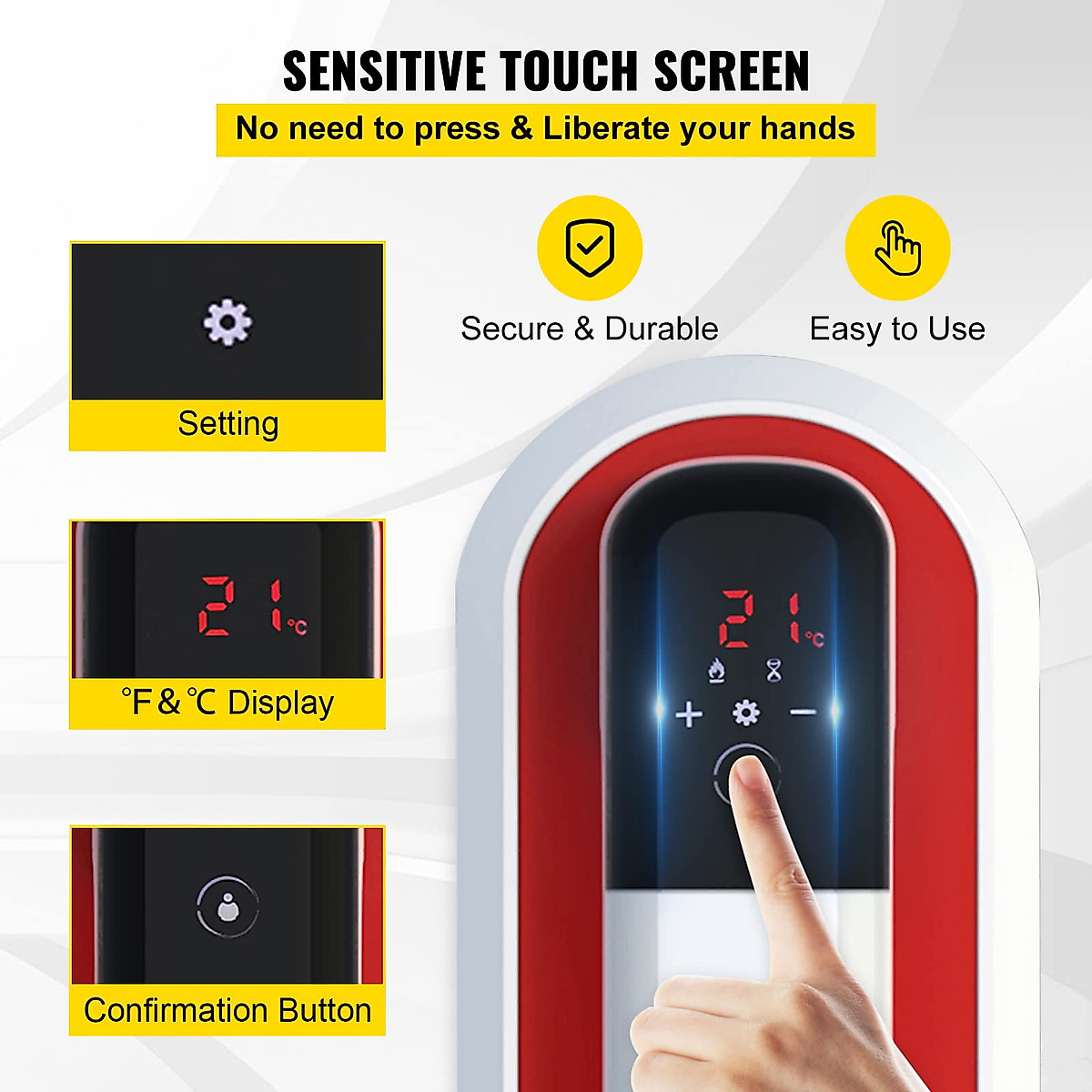 VEVOR Heat Press Machine, 12x10 Inch, 6 in 1 Combo Swing Away T-Shirt Sublimation Transfer Printer with Teflon Coated, Precise Heat Control, Mug/Cap/Plate Accessories Included, ETL/FCC Listed, Black