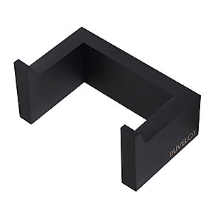 BUVELOT Robe Hook,Double Towel Hook,Wall Mounted Hook for Bathroom Kitchen Garage Hotel,Square Modern Coat Clothes Hook,Matte Black,073010-MB Ler Series