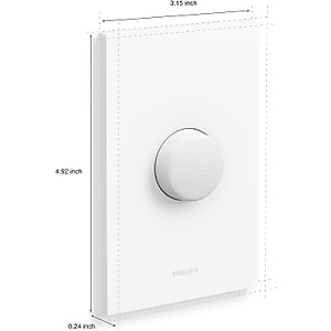 Philips Hue Wireless Smart Light Switch Button, White - 1 Pack - Portable and Battery Powered - Smart Home Control - Requires Hue Bridge - Easy, No-Wire Installation