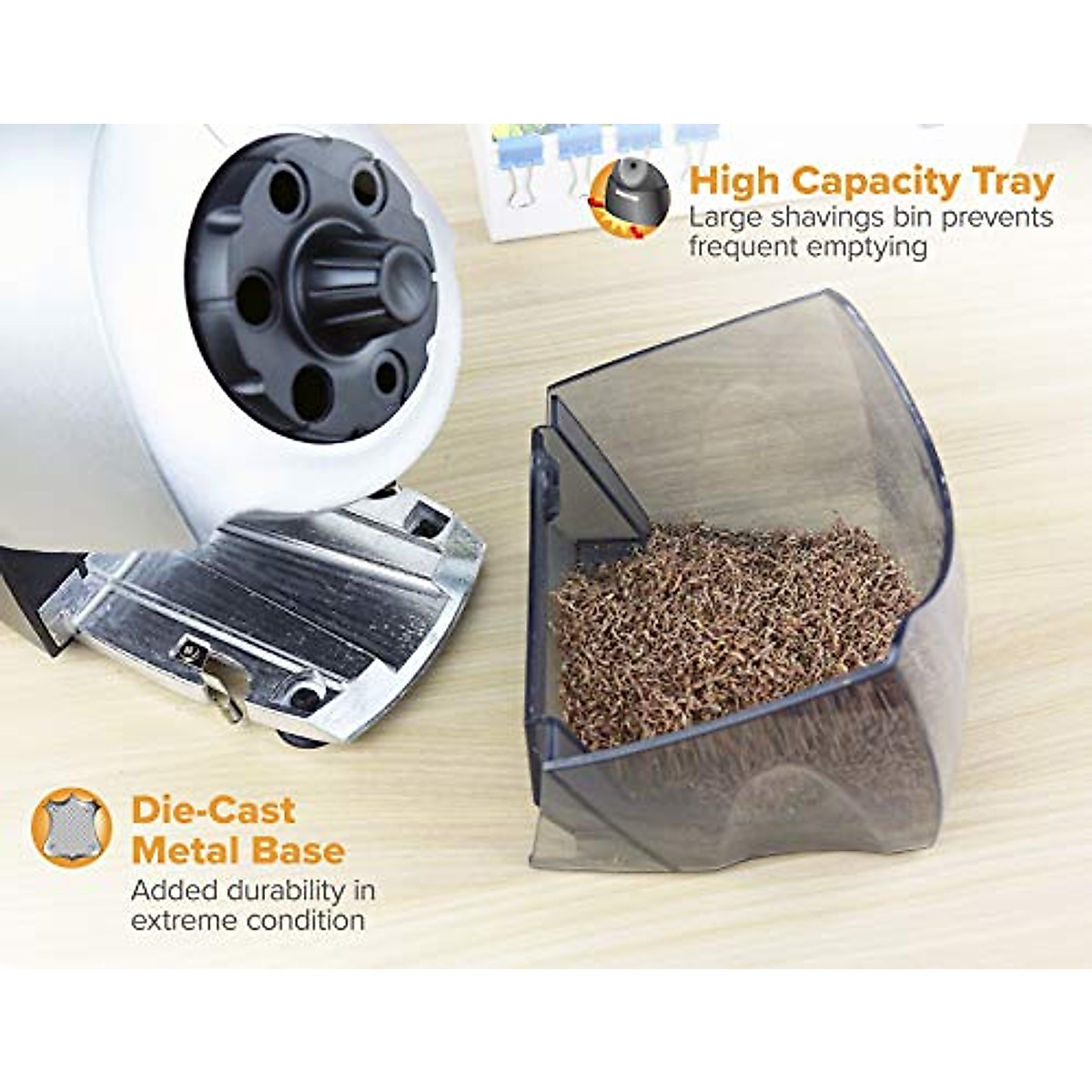 Stanley Bostitch SuperPro6 Commercial Pencil Sharpener with 6 Holes and Industrial Motor, Gray (EPS12HC)