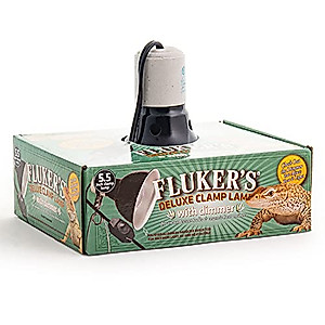 Fluker's Repta-Clamp Lamp with Dimmable Switch for Reptiles, 5.5",Black