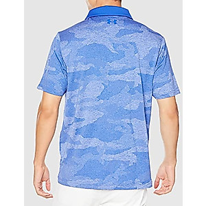 Under Armour Men's Standard Playoff 2.0 Short Sleeve Jacquard Polo, (486) Versa Blue/Oxford Blue/Versa Blue, Large