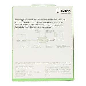 Belkin 4-Port USB-C Hub with Cable - Black (F4U088VF)