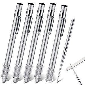 Honoson 5 Pieces Pocket Knife Sharpener Serrated Knife Sharpener Diamond Honing Rod Tactical Pen Steel Rod Pen for Kitchen Outdoor Hunting Fishing Hiking Camping Garden Tools