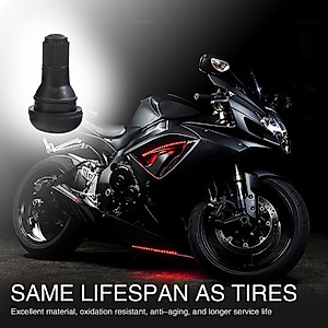 UGSHY 5 PCS Snap-in Tire Valve, TR412 Short Valve Stem, for Tubeless 0.45 Inches Rim Holes on Standard Vehicle Tires (Black)