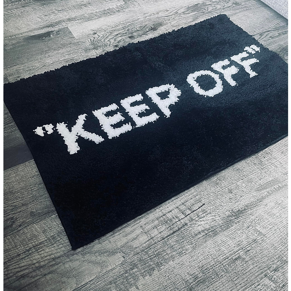 LUXAPE Keep Off Rug - Tufted Hypebeast Rug - Handmade & Premium - 32 * 20in (80 * 50cm) - Hypebeast room decor - Off white rug - Hypebeast Room Decor - Luxape Rug