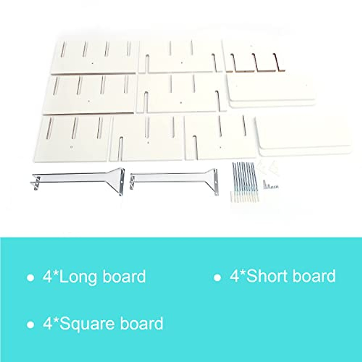 Gdrasuya10 Set of 5 Wine Rack Wall Mounted Wooden Wine Holder Shelf Set w/Storage Shelves and Glass Holder Wine Rack Insert Display Rack Multifunctional Storage Shelf Modern Diamond-Shaped (White)