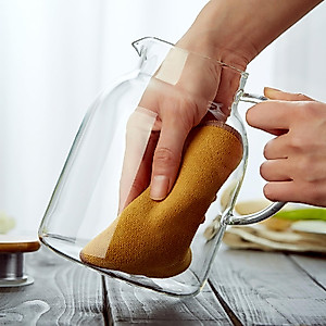 Large Glass Teapot with Infuser, Stovetop Safe, Thickened Heat Resistant Borosilicate Glass, 68 fl oz Glass Tea Kettle with Bamboo Lid