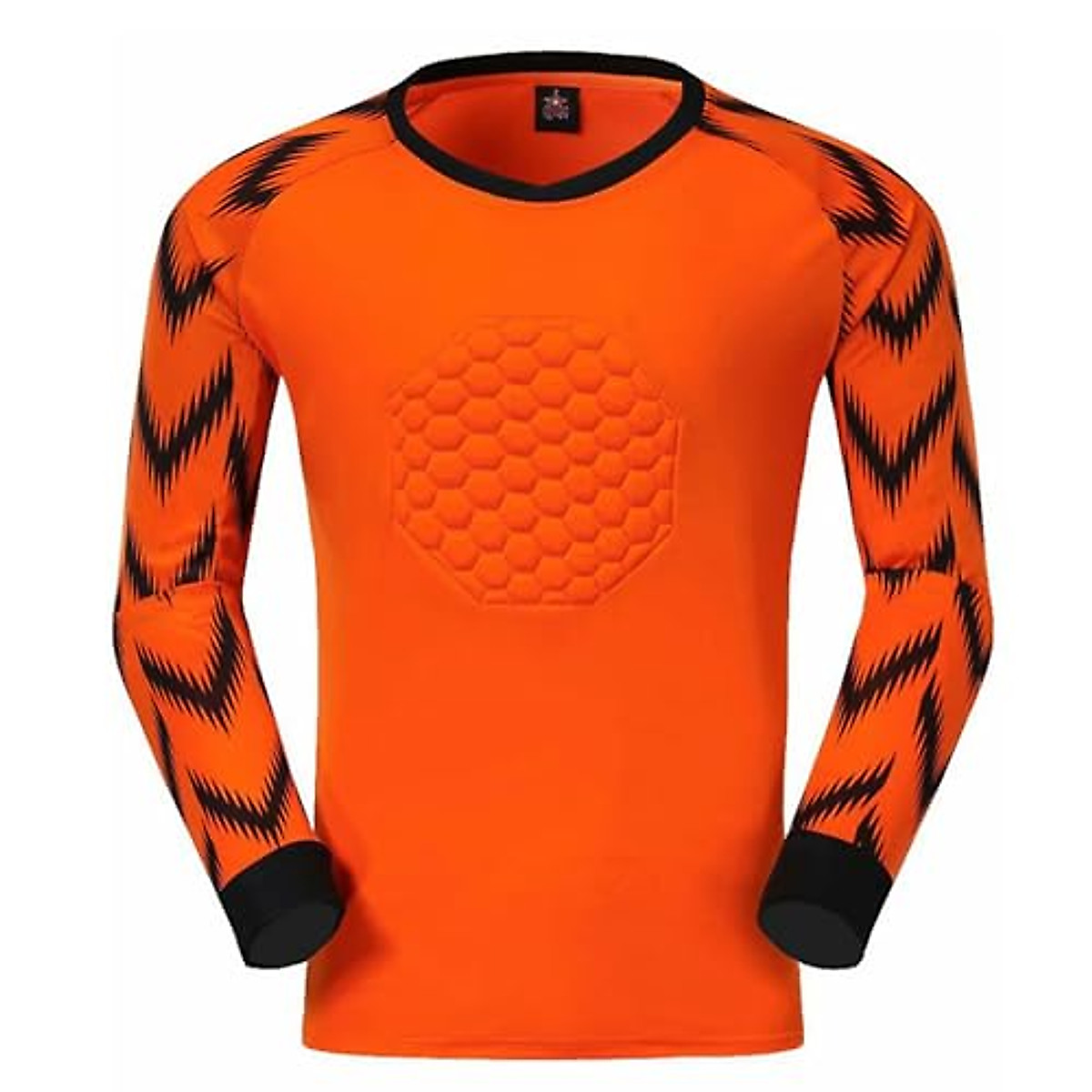 inhzoy Boys Football Goalkeeper Shirts and Pants Kit Sponge Padded Jersey Soccer Goalie Keeper Uniform Suit Orange 9-10 Years