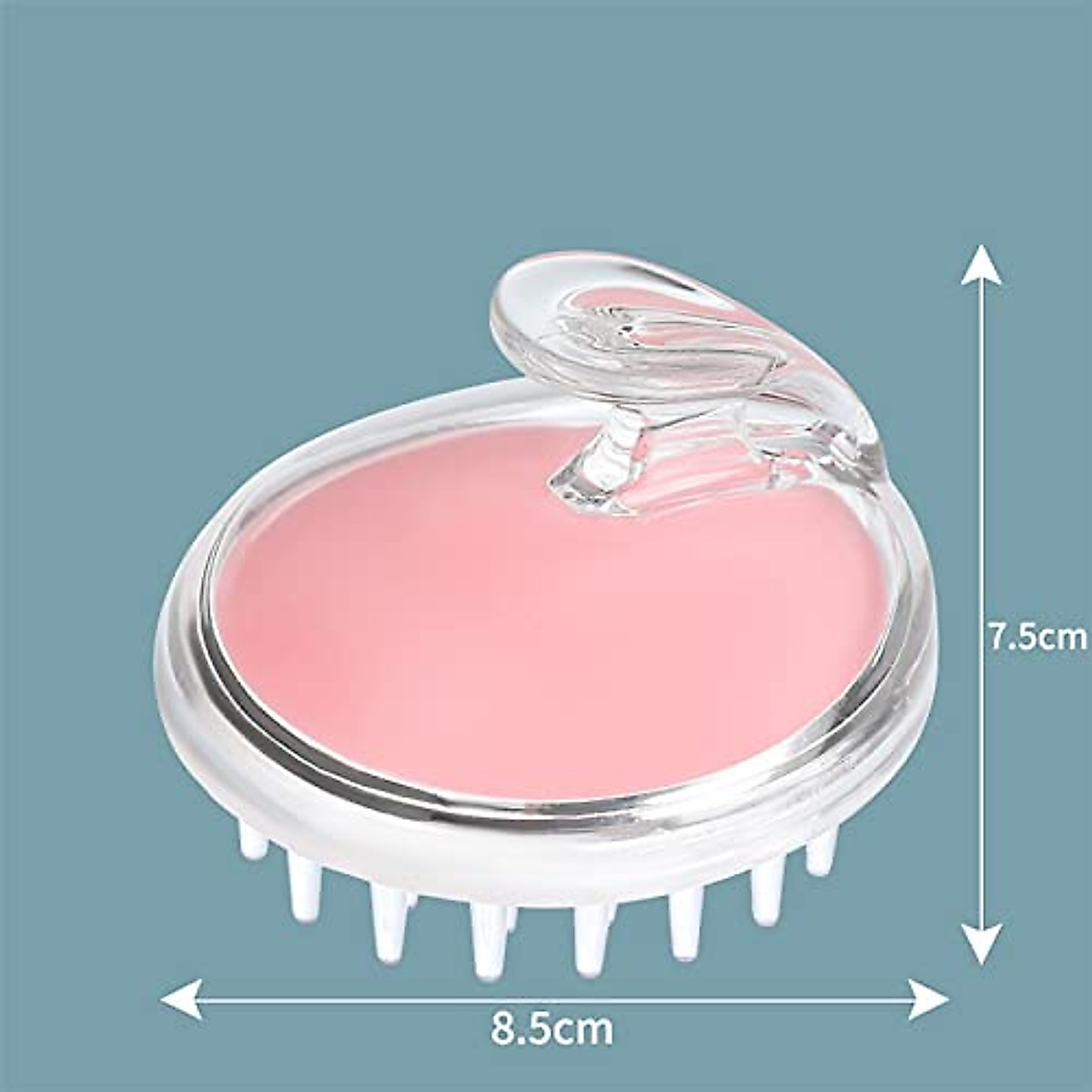 INGVY Dry Brushing Body Brush Bath Supplies Crystal Transparent Silicone Massage Shampoo Comb Deep Massage Clean Scalp Shampoo Artifact (Color : Green)