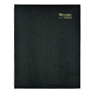 Brownline CoilPro 14-Month Ruled Monthly Planner, 11 x 8.5, Black Cover, 14-Month (Dec to Jan): 2022 to 2024