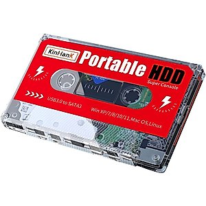 Kinhank 2TB External Hard Drive Built-in 120,000+ Classic Games, Batocera 33 System, Retro Game Console Compatible with 70+ Emulators, HDD Support for Windows/Laptop/PC/Linux,Plug&Play