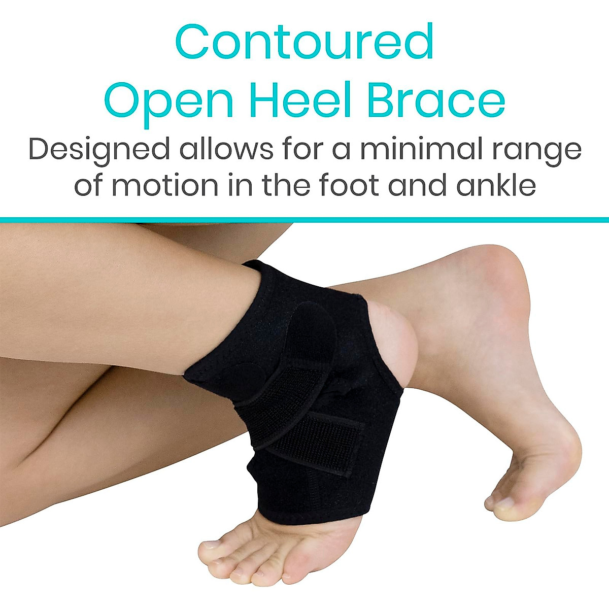 Vive Ankle Brace for Sprained Ankle - Adjustable Ankle Sleeve for Plantar Fasciitis, Tendonitis, Sprains, Swollen Feet - Lace Up Support Wrap for Running, Sports Injuries, Recovery (Fits Right & Left)