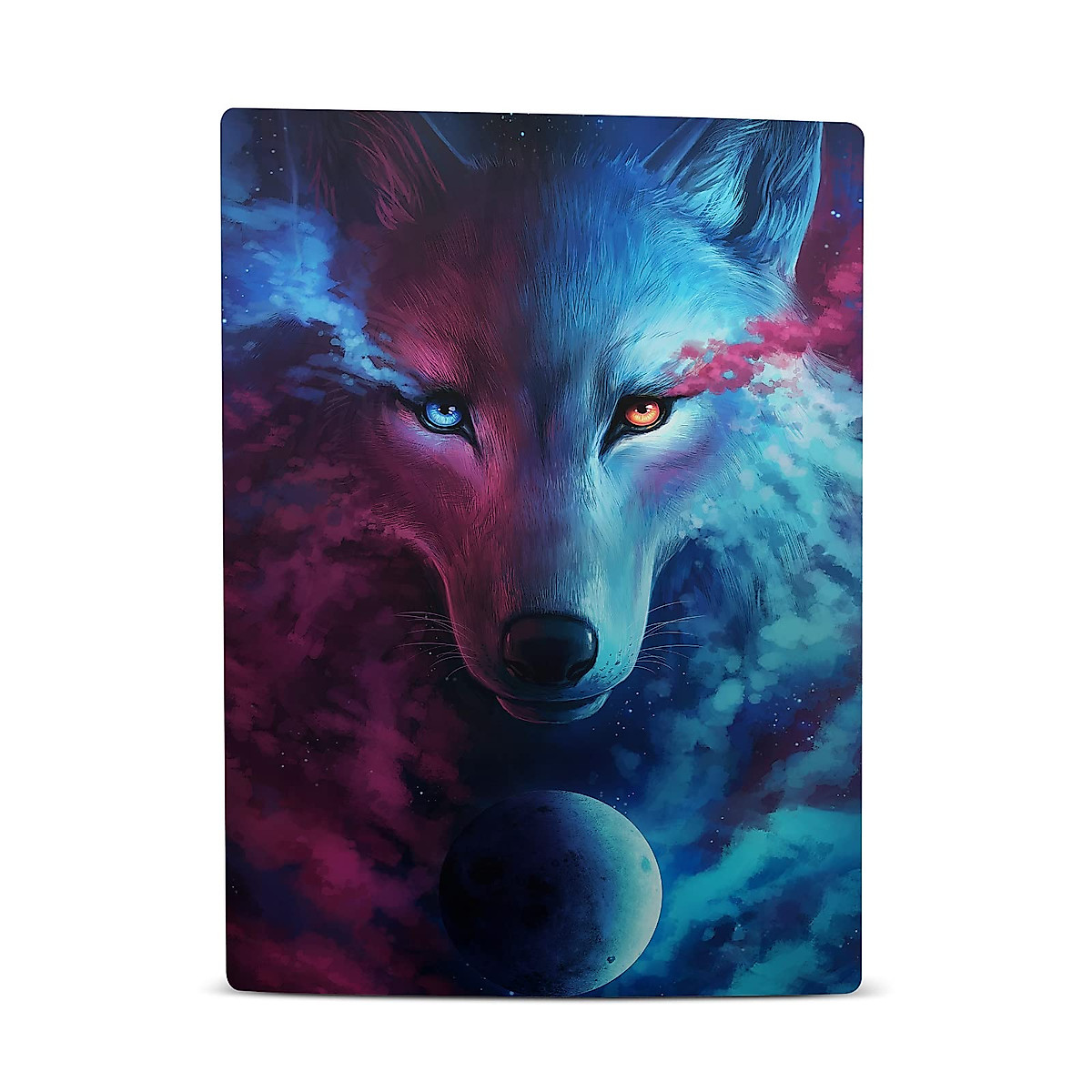 Head Case Designs Officially Licensed Jonas JoJoesArt Jödicke Wolf Galaxy Art Mix Vinyl Faceplate Sticker Gaming Skin Case Cover Compatible with Sony Playstation 5 PS5 Digital Edition Console