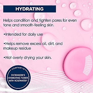 True+Real Rose Water Hydrating Toner, 16 oz