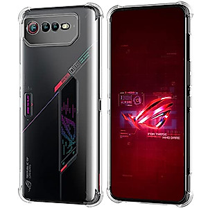 Foluu for ASUS ROG Phone 6 Case, ROG Phone 6 Phone Case Clear, Scratch Resistant Reinforced Corners TPU Rubber Soft Skin Silicone Protective Case Cover for ASUS ROG Phone 6 2022 (Crystal Clear)