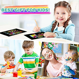 Kid's Study Desk and Chair Set for Boys & Girls – Wooden Ergonomic Design, Includes Built-In Chair Storage Bins & Bookshelf Organizer & Cork Bulletion Board, for Children Studying, Writing, Drawing