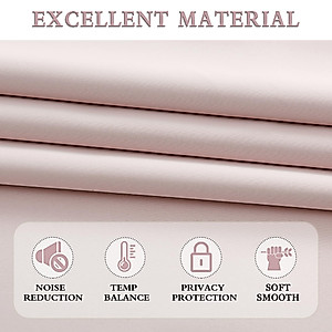 Blush Pink Curtains 80 Inches Long - 2 Panels Blackout Curtain Panels/Drapes for Girls Kids Bedroom Decor - Baby Pink Room Darkening Thermal Insulated for Baby Nursery W 52" x L 80"