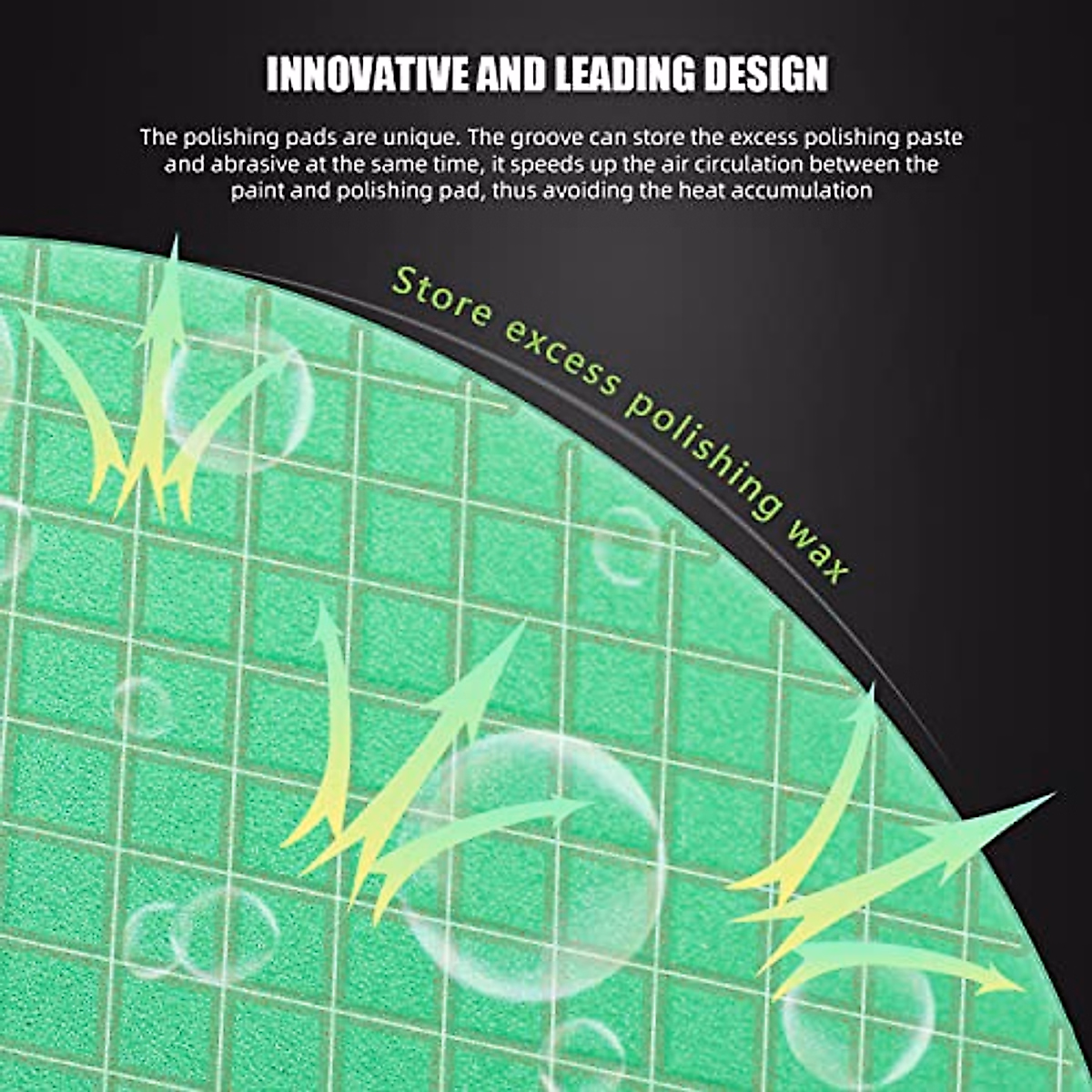 Polishing Pads, 5Pc 5 Inch 125mm Orbital Buffer Polisher Pads and 1Pc Microfiber Buffing Pads, Foam Polish Pad for Compounding, Polishing and Waxing, for 5''/125mm Backing Plate Car Polisher -GPP5MIX