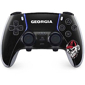 Skinit Gaming Decal Skin Compatible with PS5 DualSense Edge Pro Controller - Officially Licensed Georgia Bulldogs Mascot Design