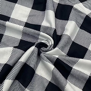 Women Black White Plaid We Are Family Christmas Pjs Matching Sets Xmas Holiday Pajamas for Adult Kids Baby Dog Xmas Family Sleepwear Home Loungewear M