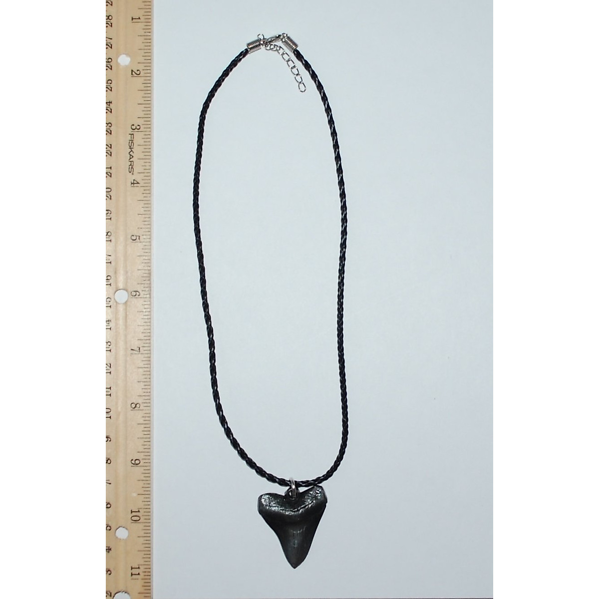 Megalodon Tooth Necklace (Metal Replica) Giant Fossil Shark #167 2o