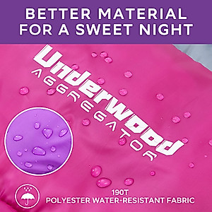 Double Sleeping Bag for Adults Kids - Lightweight 2 Person Sleeping Bag with Pillow, Waterproof Camping Two Person Sleeping Bag for Girls, Boys, Youths, Teens, Compact Sleeping Bag for Cold Weather