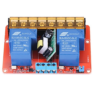 AC100V-250V 30A High Power 2-Channel Relay High Current DC5V High-Low Level Trigger Switch Module for