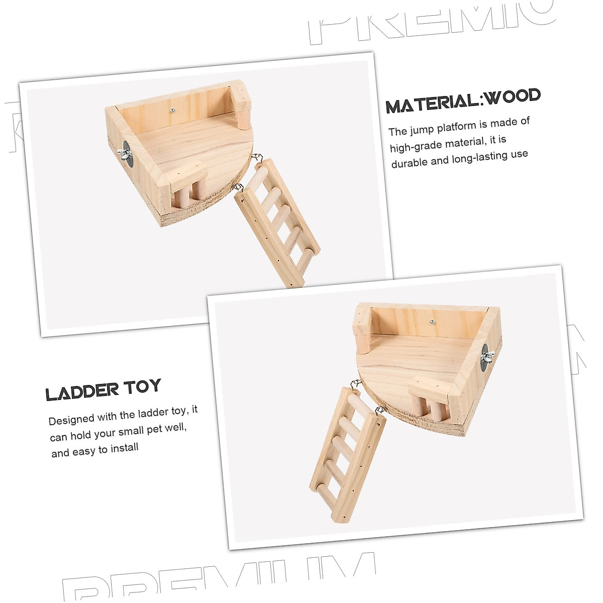 1 Set Hamster Stand Decorative Hamster Toy Wooden Chinchilla for Pet Household Chinchilla Toy Household Rat Plaything Delicate Hamster Platform Interesting Rat Plaything