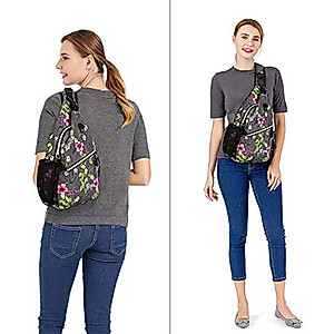 MOSISO Sling Backpack,Travel Hiking Daypack Periwinkle Crossbody Shoulder Bag, Gray